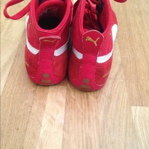 Puma | Shoes | Rare Puma Red Suede High Tops | Poshmark